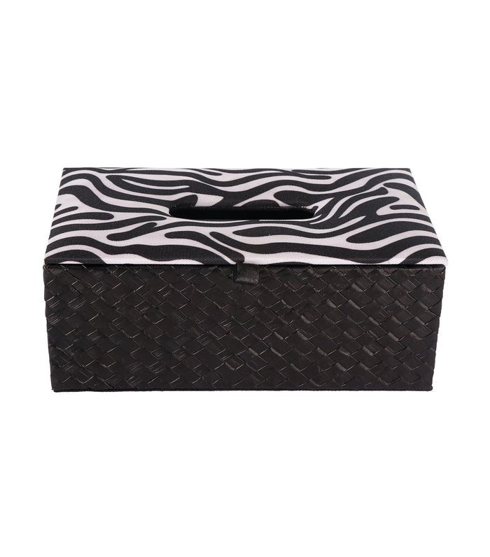 Rustan's Filipiniana Our Very Own Black Banig Zebra Tissue Box